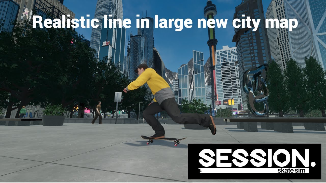 Session skate sim "Capital City" map raw gameplay footage - YouTube