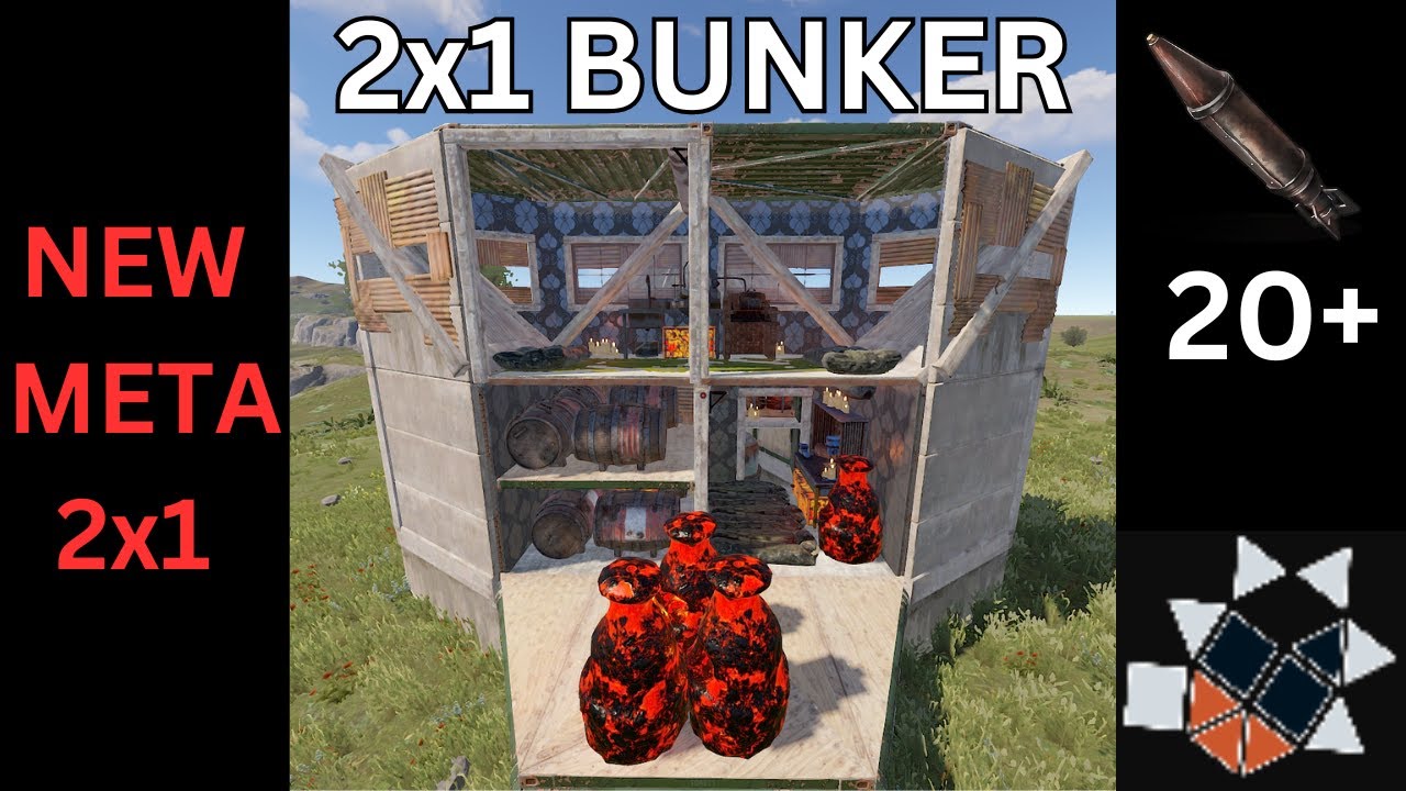 *NEW* 2x1 RUST BUNKER | The Mudhut | Solo Duo Trio - YouTube