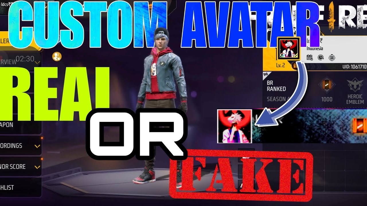 Free Fire Custom Avatar Test! Real Or Fake? - YouTube