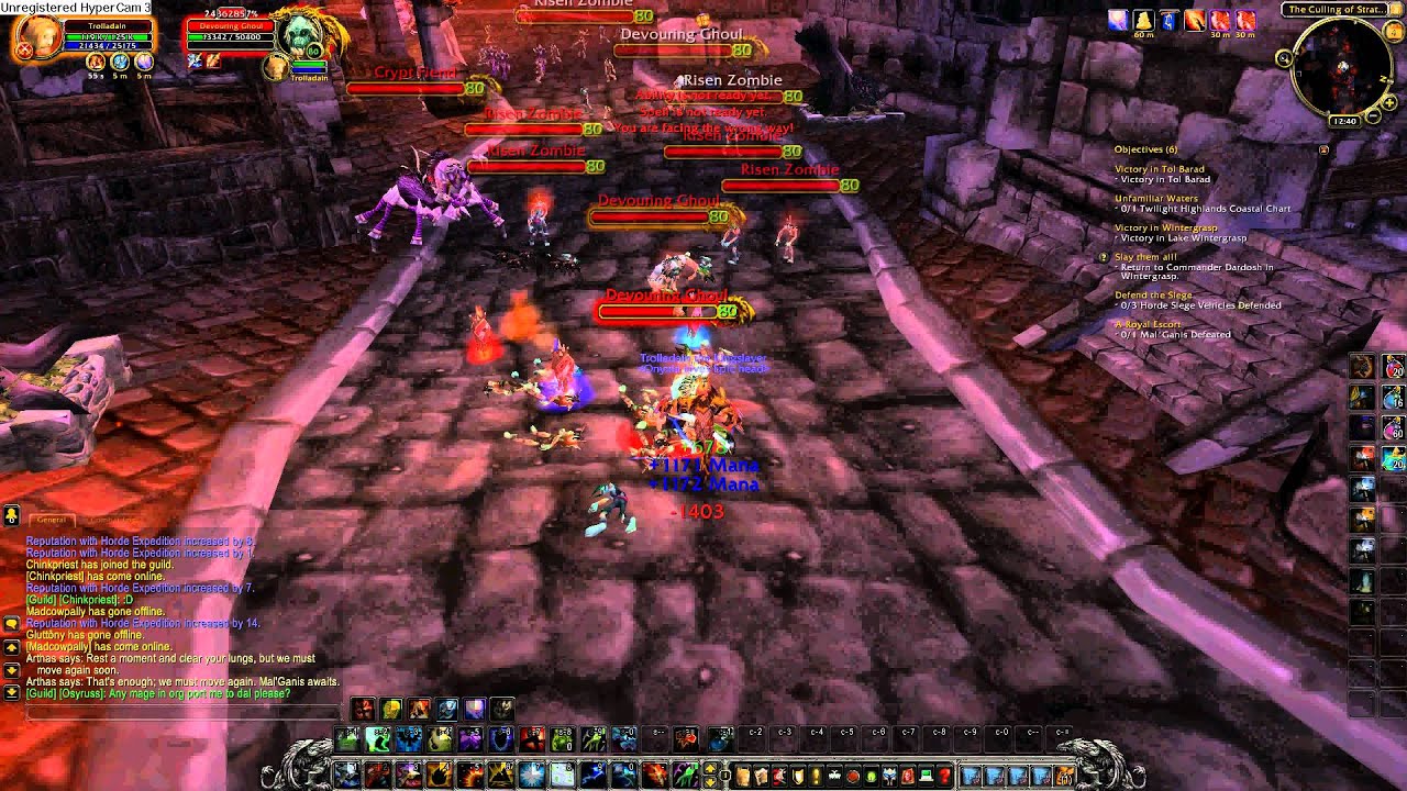 World of Warcraft - Culling of Strath runthrough part 4 - YouTube