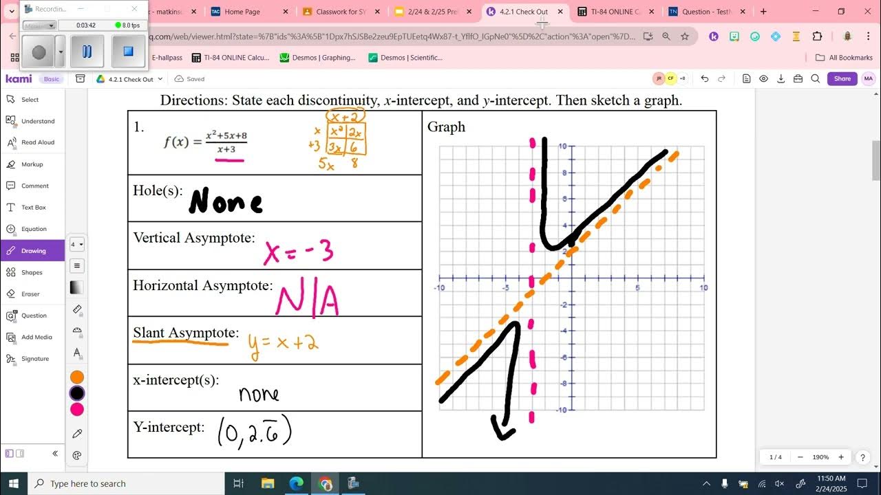 graphing rational function check out - YouTube