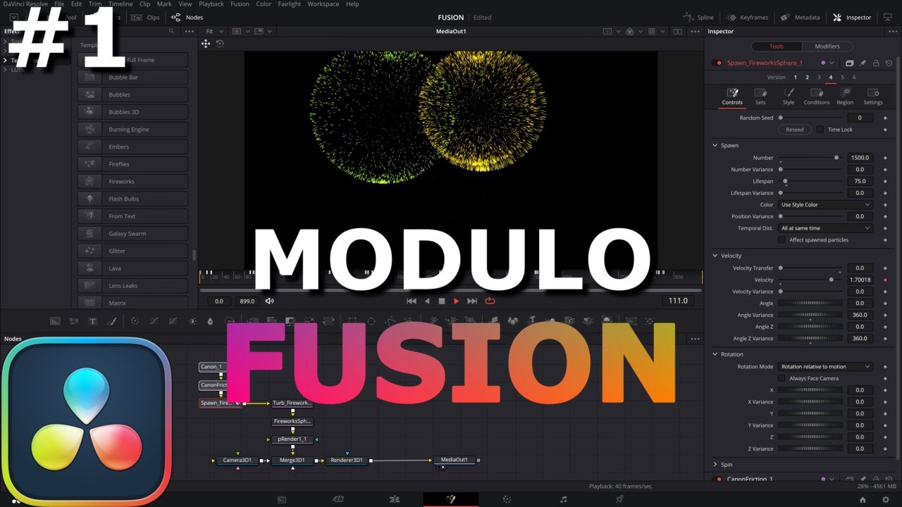 Las BASES del MODULO DE FUSION #1 | TUTORIAL en ESPAÑOL DAVINCI RESOLVE - YouTube