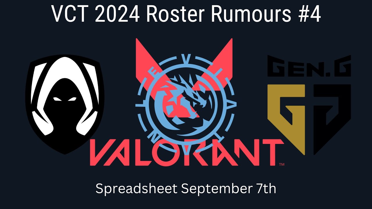 VCT 2024 Roster Rumours #4 (Spreadsheet Sept7th) - YouTube
