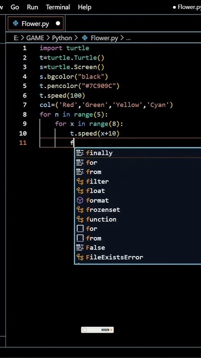 Design Multicolour Flower In Python Graphics Programming L Python L Pythonforbeginners L