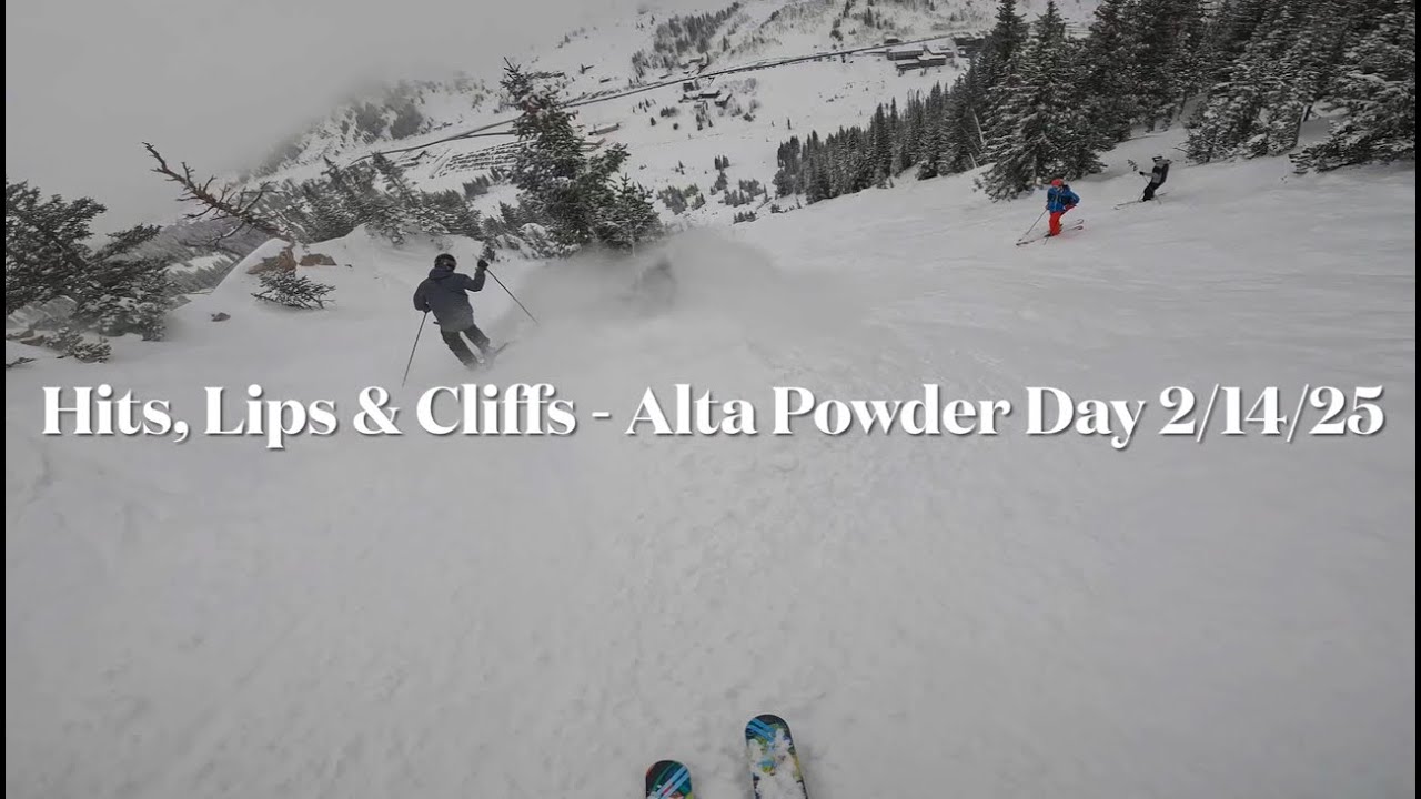 Hits, Lips & Cliffs - Alta Powder Day 2/14/25 - YouTube