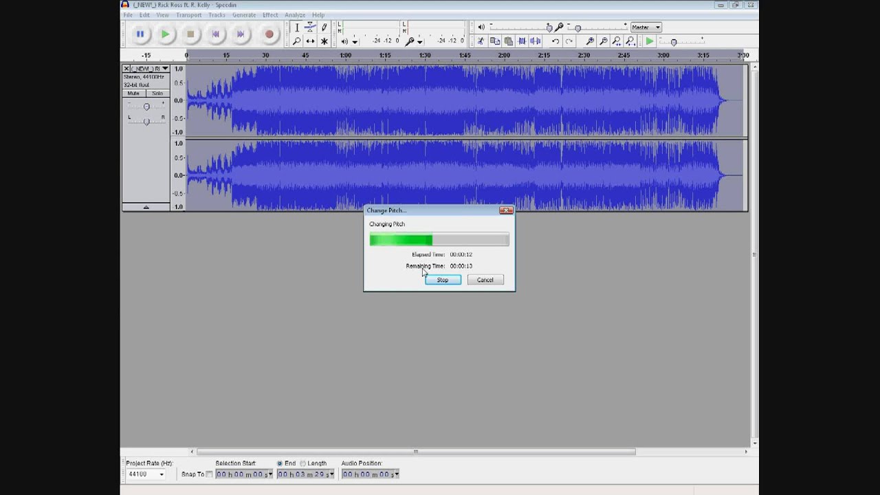 How to get Chipmunk Pitch voice In Audacity - YouTube