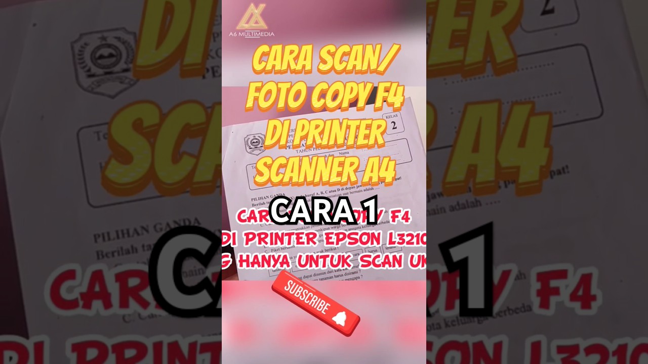 CARA SCAN/FOTOCOPY F4 DI SCANNER A4 | Printer Epson L3210 #shorts # ...