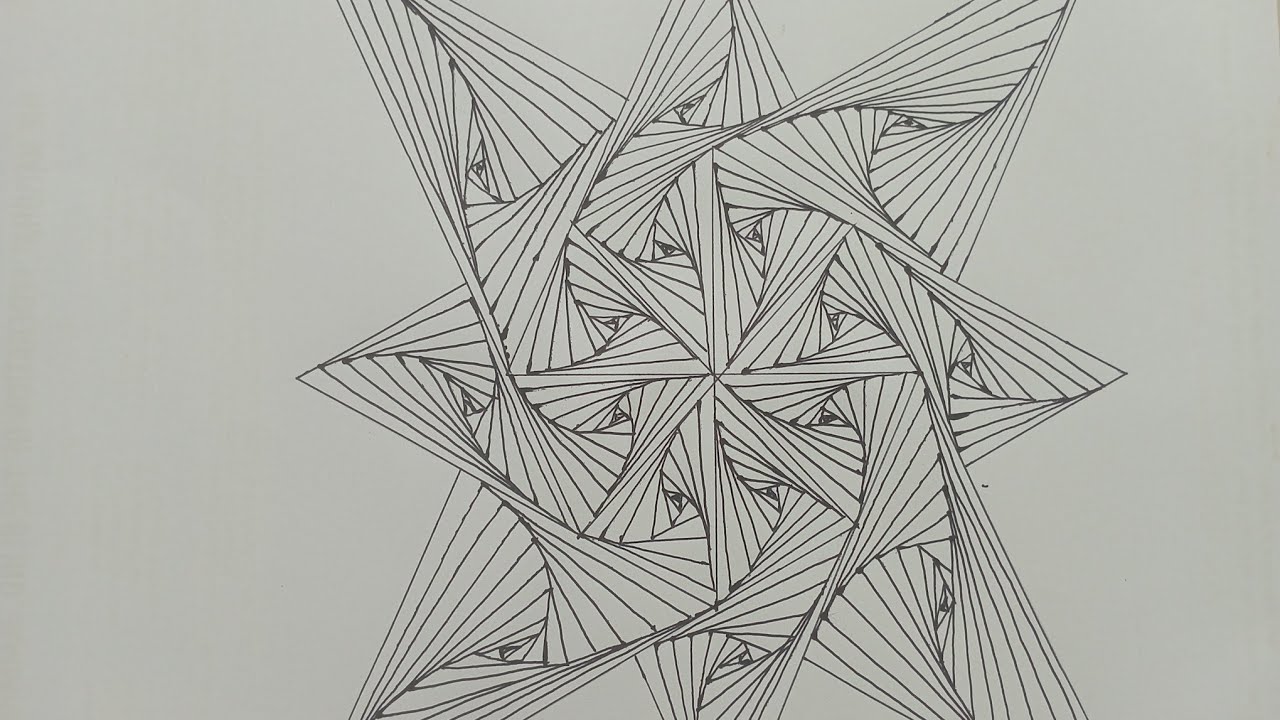 How to draw a Complex Zentangle Paradox / Zentangle Pattern for ...