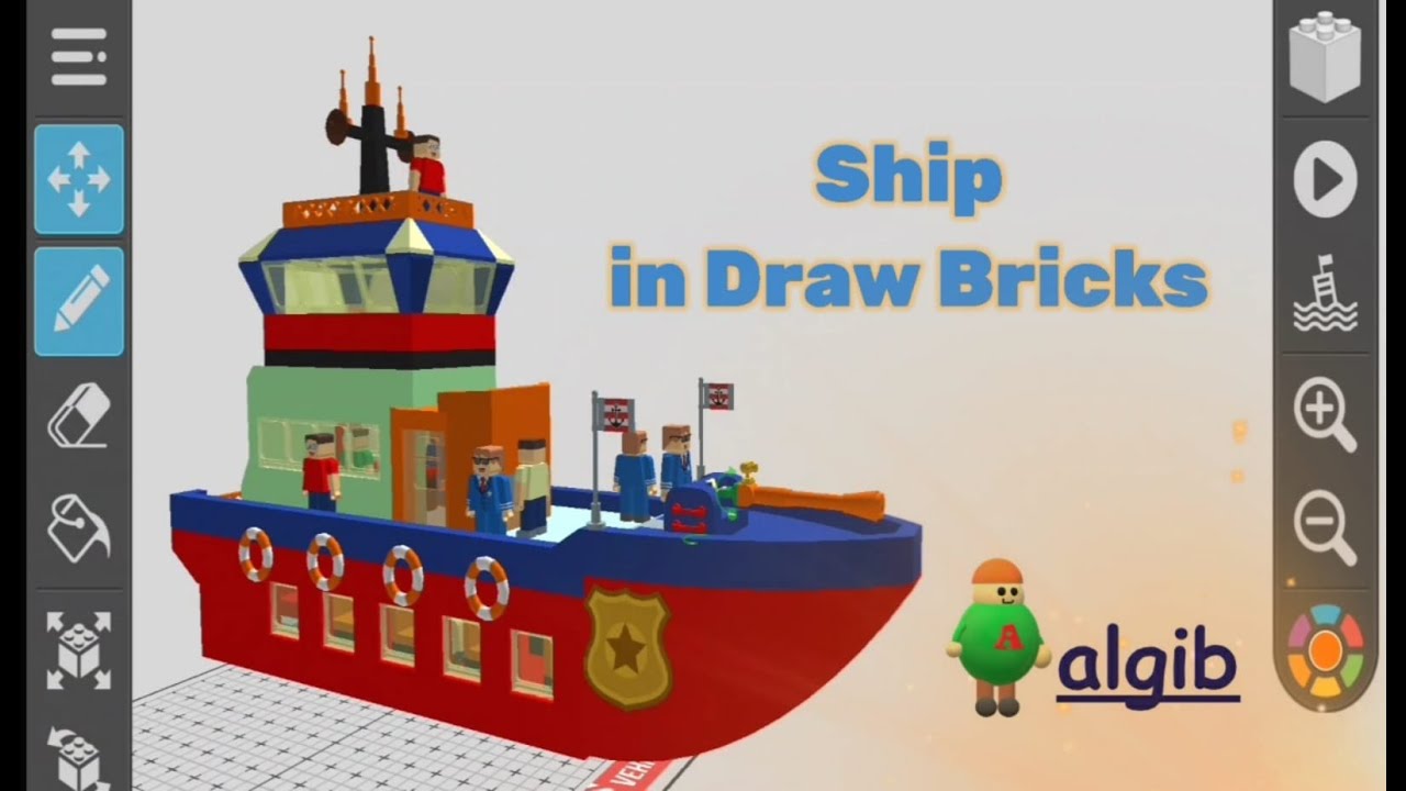 How to Make a Ship in Draw Bricks Game Lego Bricks Ideas - YouTube