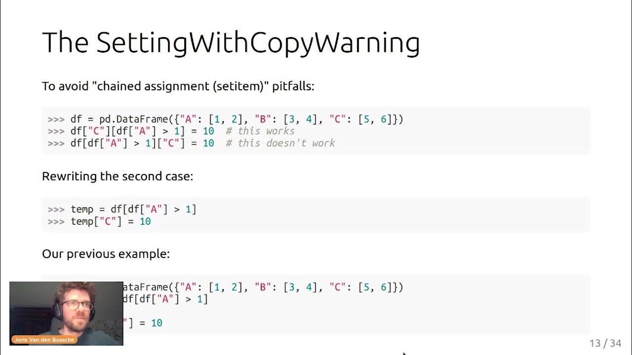 Joris Van den Bossche - On copies and views: updating pandas' internals ...