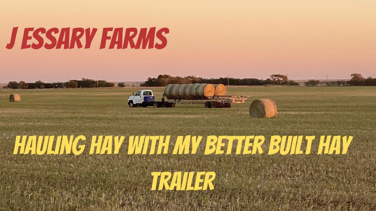 Hauling Hay: The Better Built Round Bale trailer. - YouTube