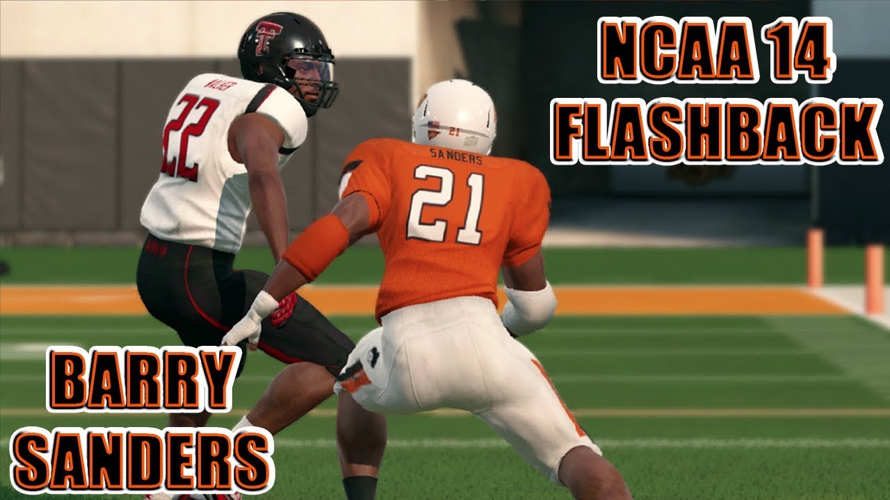 🐐BARRY SANDERS🐐 COLLEGE FLASHBACK | NCAA FOOTBALL 14 GAMEPLAY - YouTube