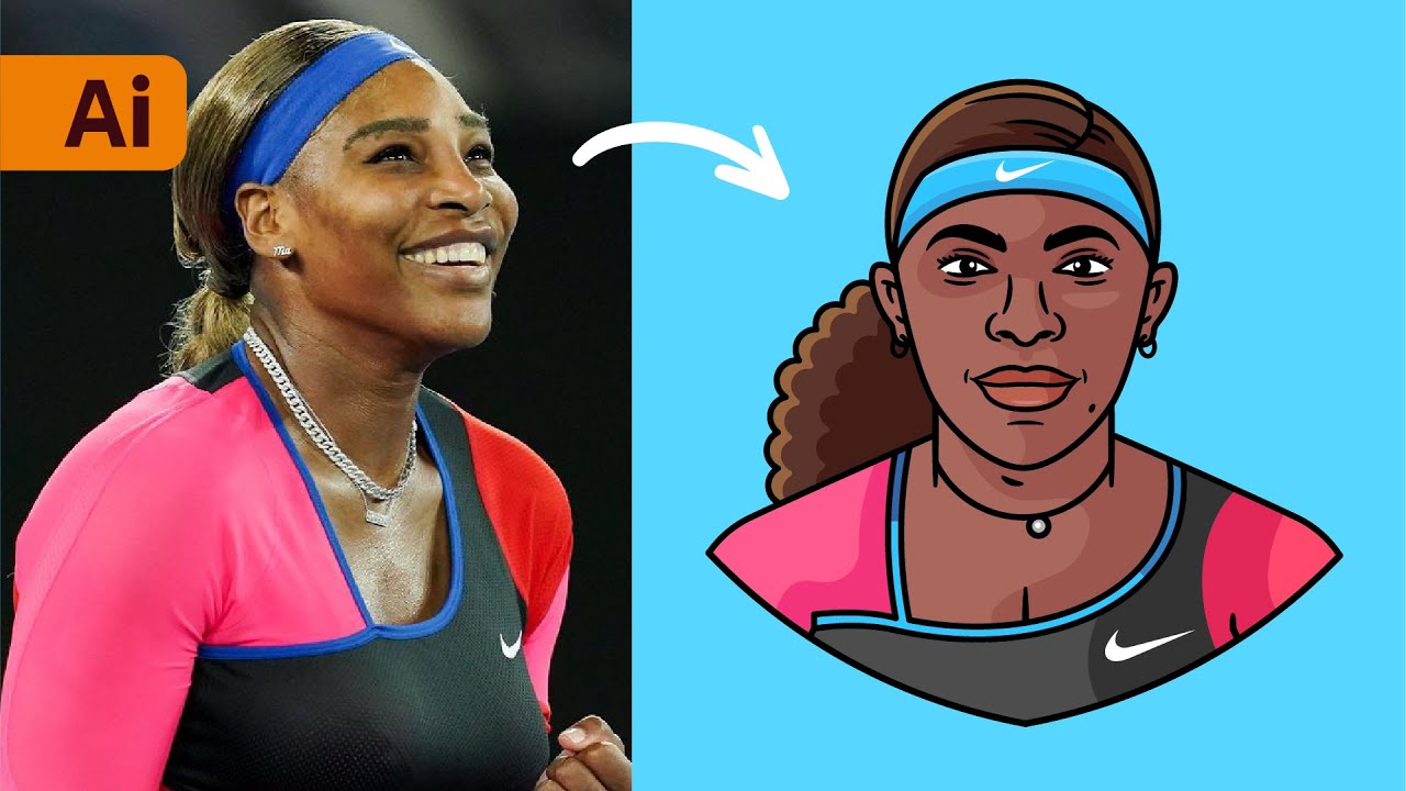 Make A Minimal Vector Portrait With Adobe Illustrator Serena Williams YouTube Make A Minimal Vector Portrait With Adobe Illustrator Serena Williams YouTube
