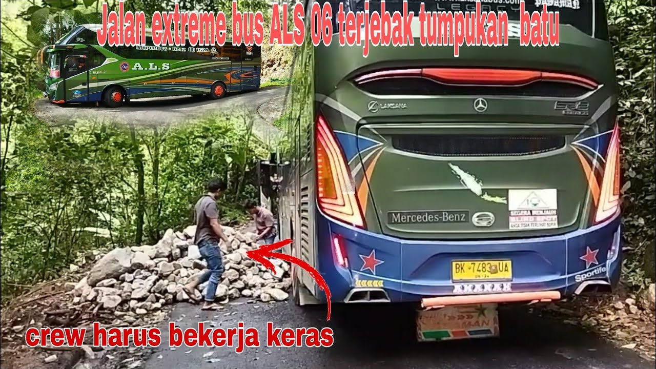 ALS 06 TERJEBAK DIJALAN SEMPIT ADA TUMPUKAN BATU - YouTube
