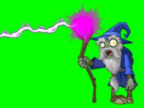 Plants vs Zombies ( Wizard Zombie Lighting Magic ) Green screen part 3 ...