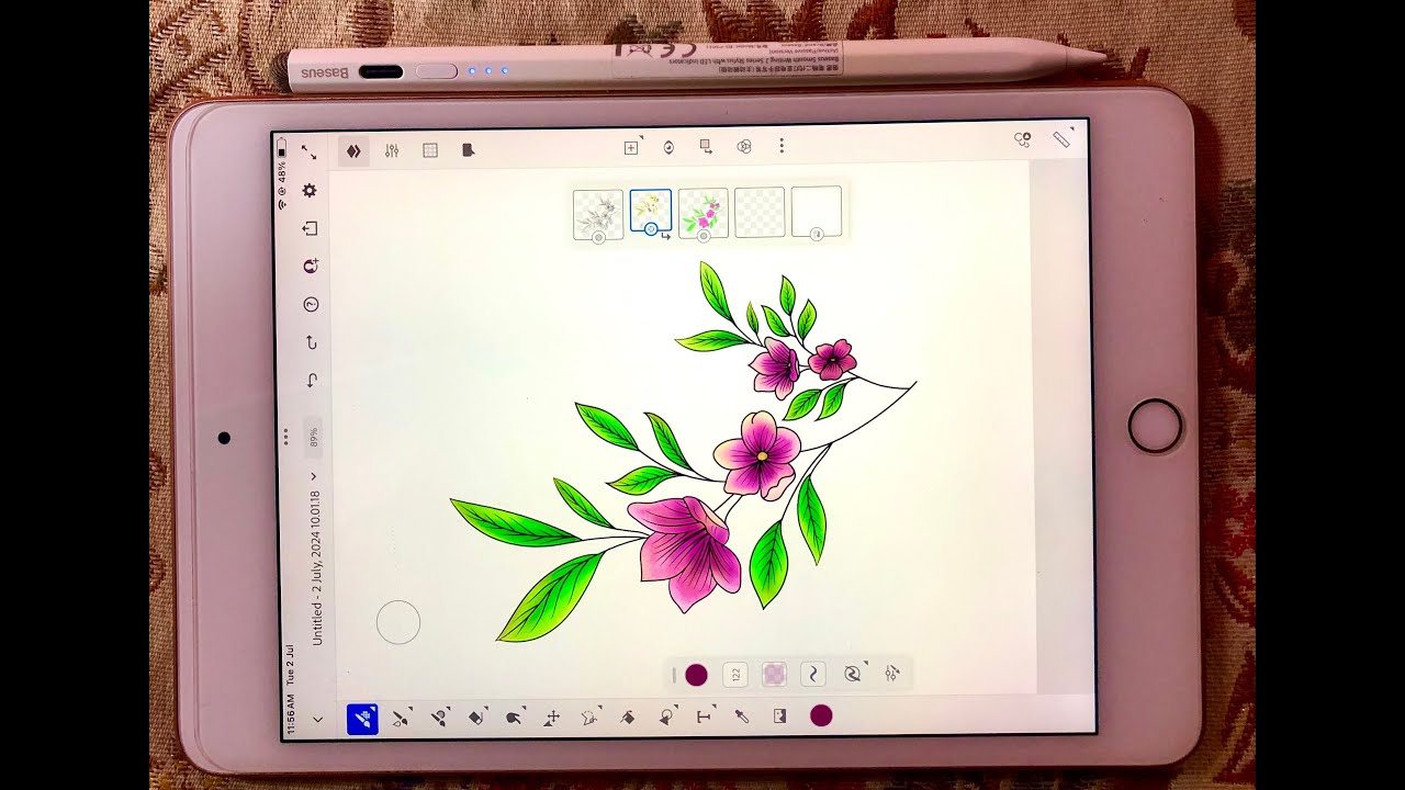 Hand drawing leaf art | ipad art | #art #drawing #leaf #nature #viral # ...