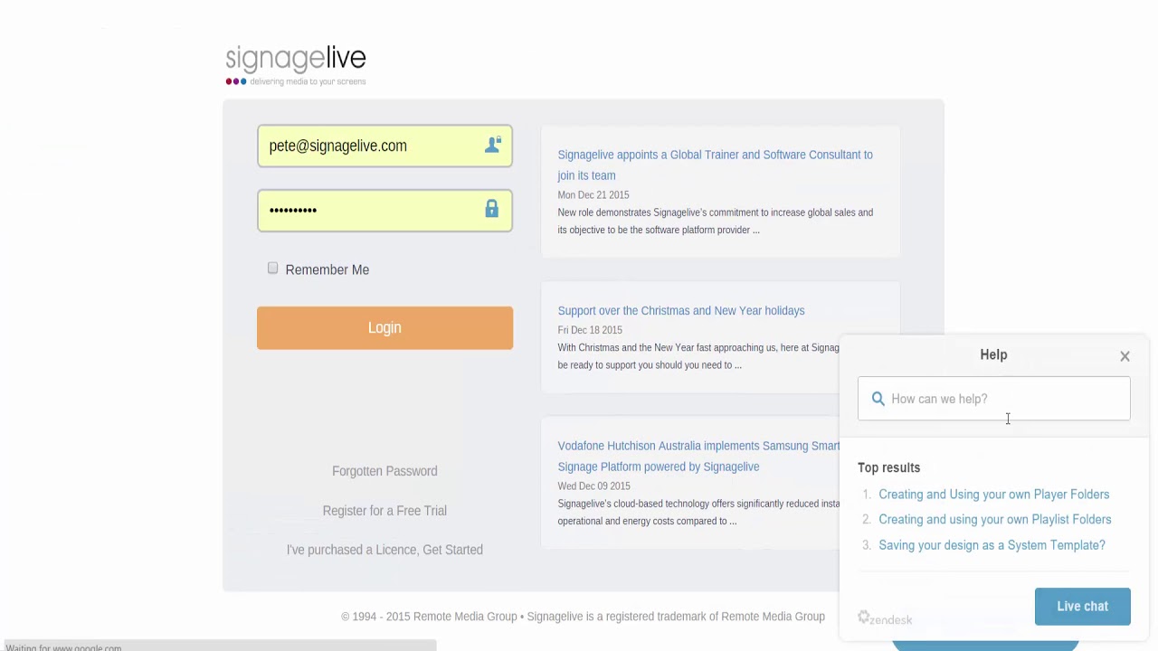 Access your Signagelive Account - YouTube