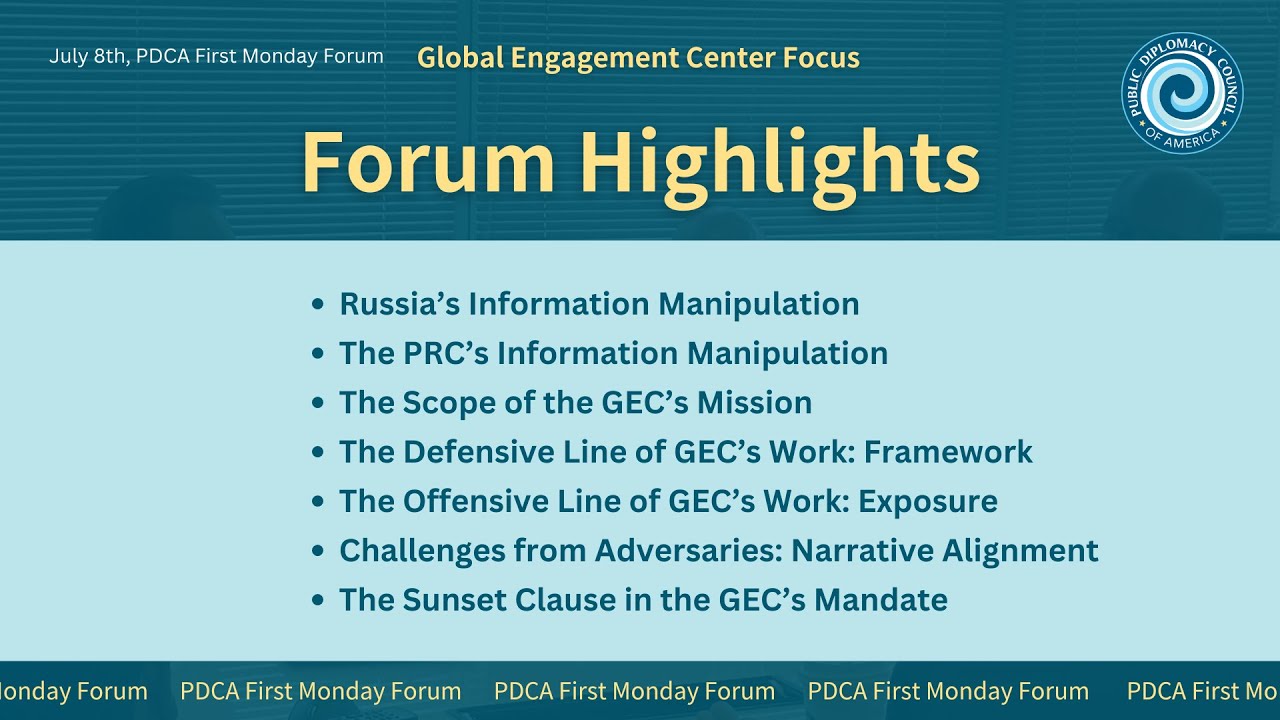 What does the Global Engagement Center do? | July 8, 2024 First Monday ...