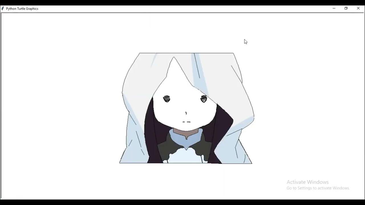 Python Tutorial How to draw Akemi Homura Character Drawing using Python ...