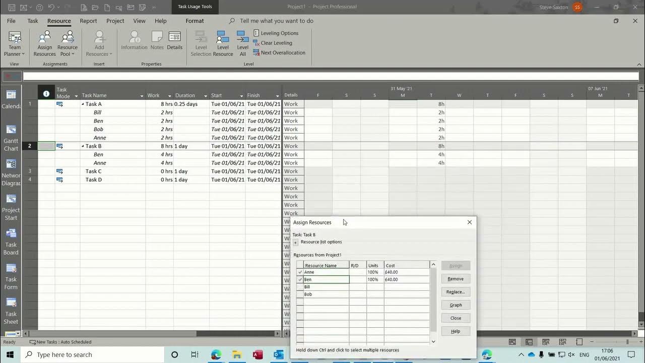 Cách hoạt động của việc chọn Effort driven. How do Effort driven tasks work in Microsoft Project ...