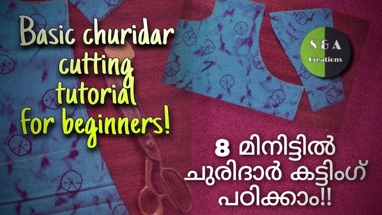 Easy churidar cutting method for beginners | Explained in malayalam | S ...