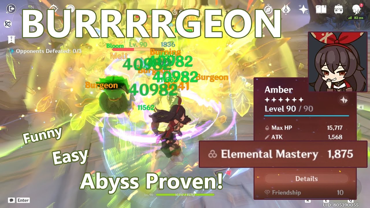 DENDRO MADE AMBER OP? | INSANE BURGEON DAMAGE - YouTube