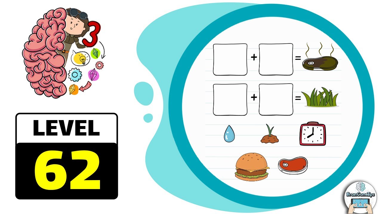 Brain Test 3 Level 62 (Latest version) Walkthrough - YouTube