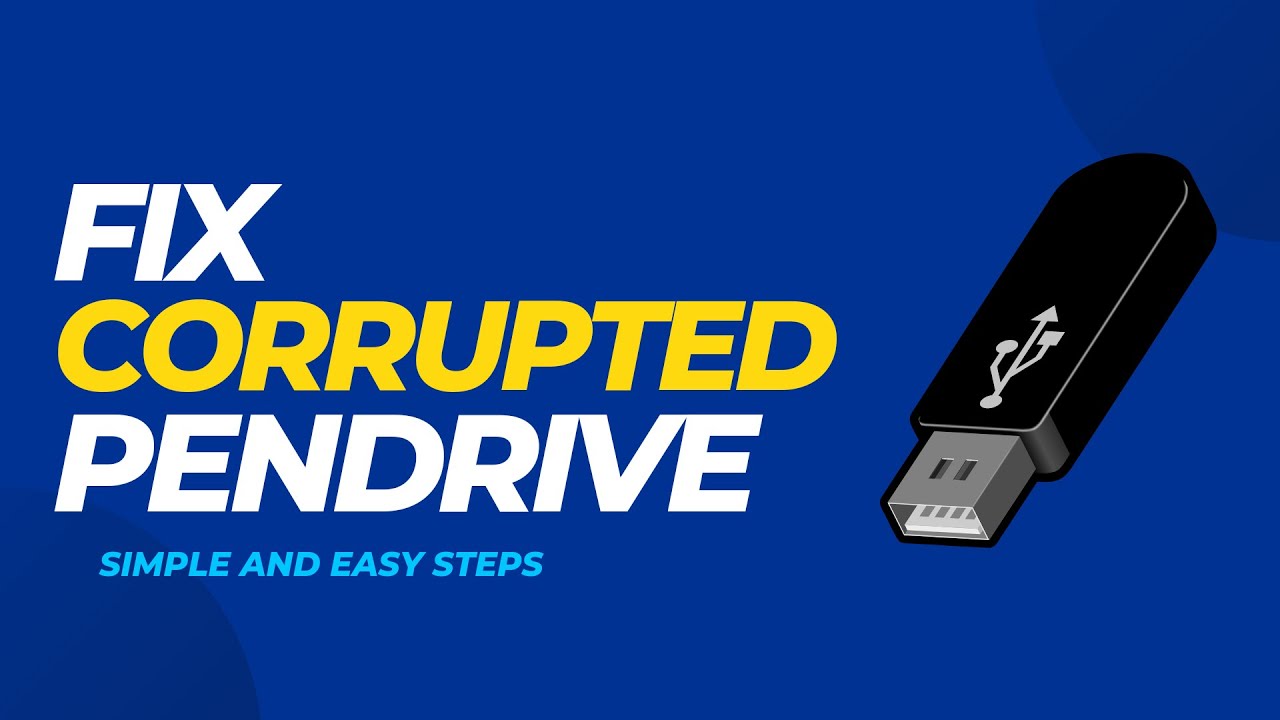 Quick Fix Corrupted USB Pen Drive || Kharab Pen Drive Ko Thik Kare ...