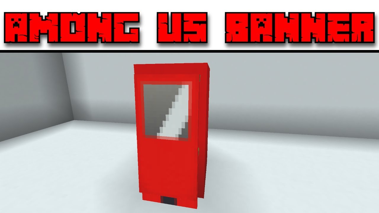 Minecraft 1.18: AMONG US Banner Build 🟥#Shorts - YouTube