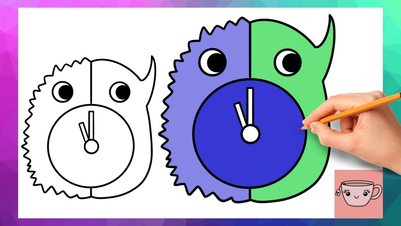 How To Draw Bittergiggle Clock from Garten of Banban | Easy Drawing ...