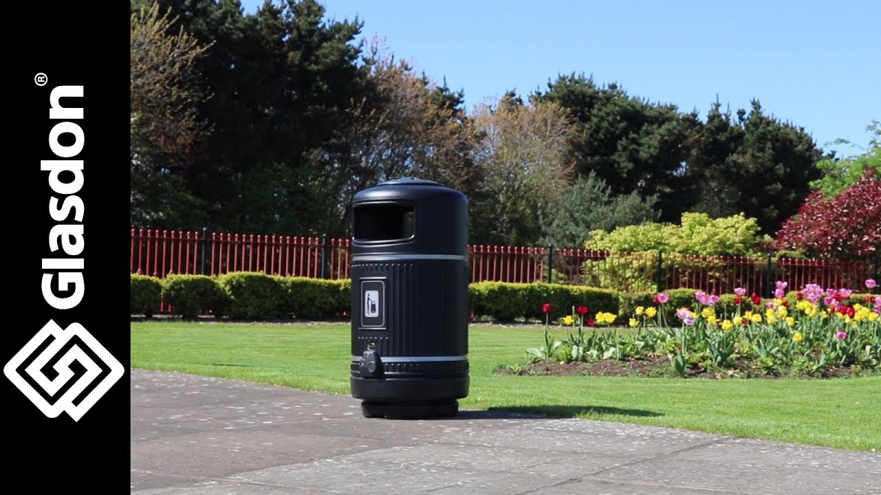 Glasdon International | Topsy Royale™ Litter Bin - YouTube