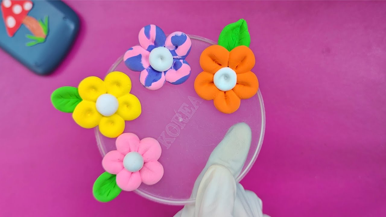 Different types of Clay Flowers 🌺 | DIY Clay Flower 🌼🌺🏵️🌸 - YouTube