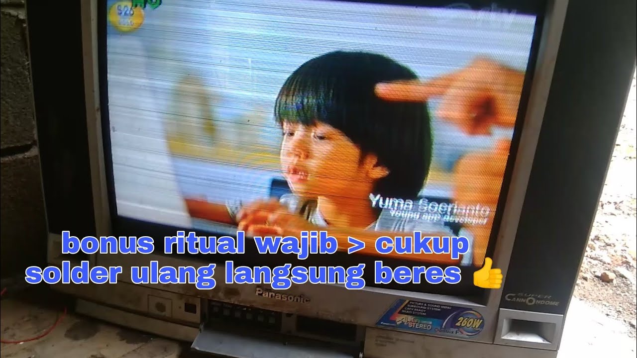 tv panasonic quintrix f series gambar bergaris mendatar dan bergetar ...