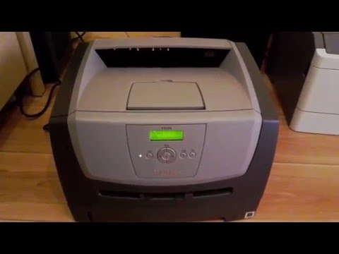 Lexmark e350d wydruk w trybie dwustronnym dupleks - YouTube