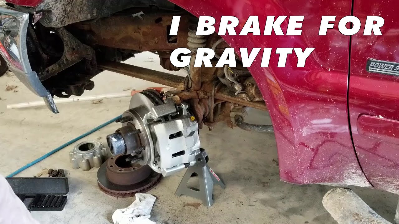 How to Replace Front Brakes 00-04 F250 Superduty 4x4 - YouTube