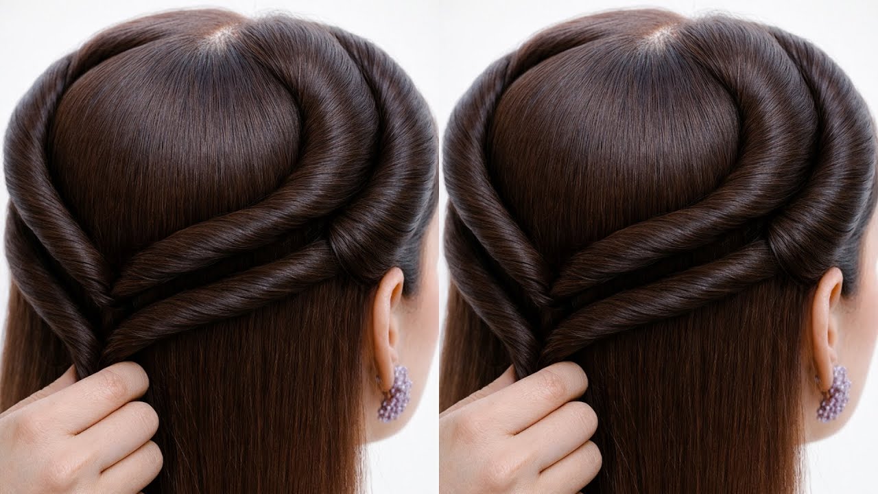 New beautiful hairstyle - party hairstyle | simple hair style girl ...
