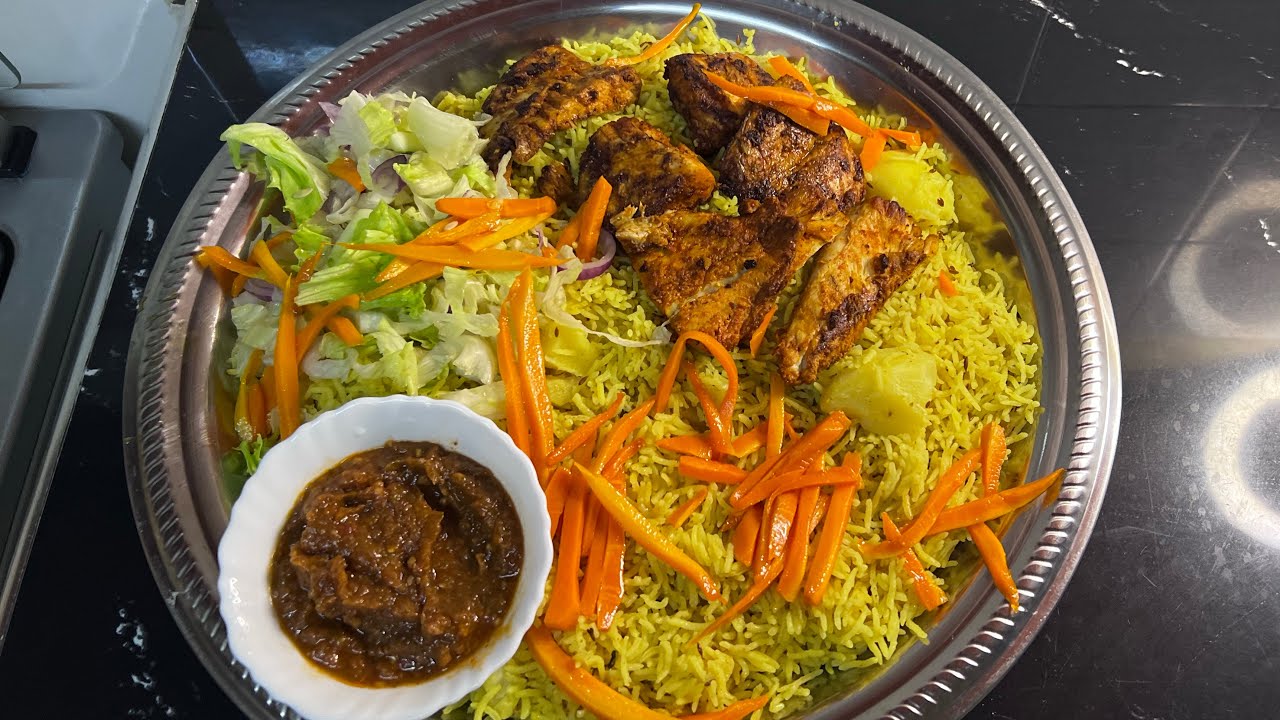 QADO BARIIS IYO KALUUN AAD UMACAAN AAD UFUDUD ||FISH AND COCONUT PILAU ...