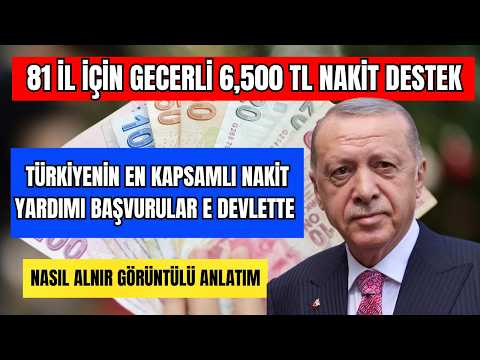 81 İL İÇİN GECERLİ 6,500 TL NAKİT YARDIM BAŞVURULAR E DEVLETTE