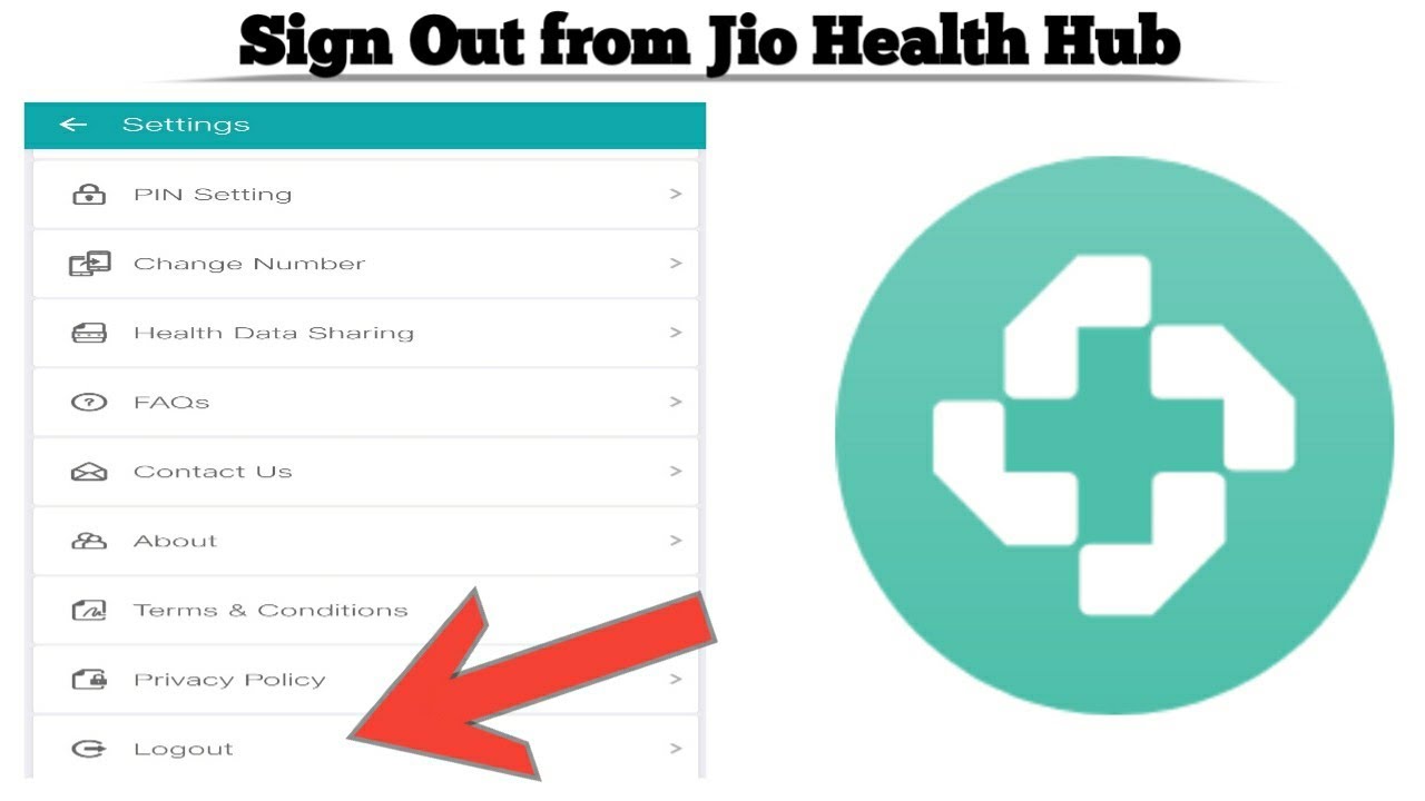 How to Logout from JioHealthHub app | Sign Out from Jio Health Hub app ...