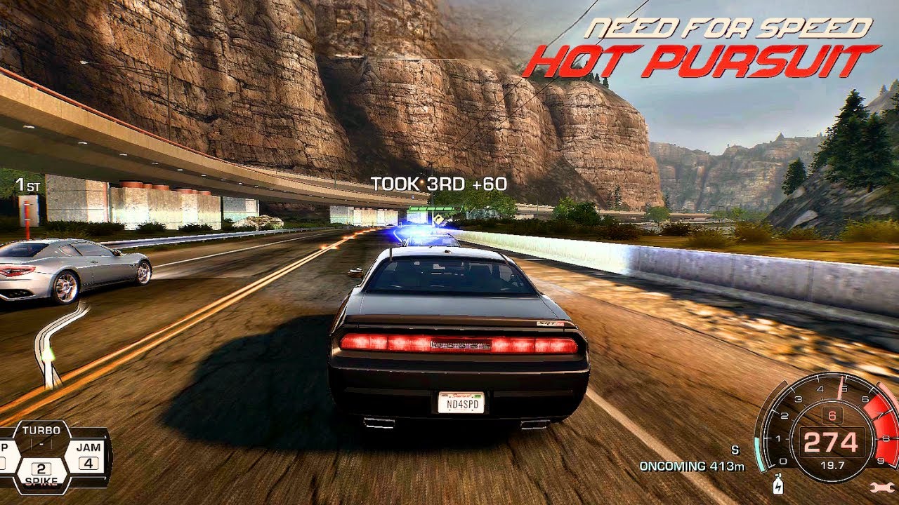 NFS Hot Pursuit Remastered - Dodge Challenger SRT intense Police Chase ...