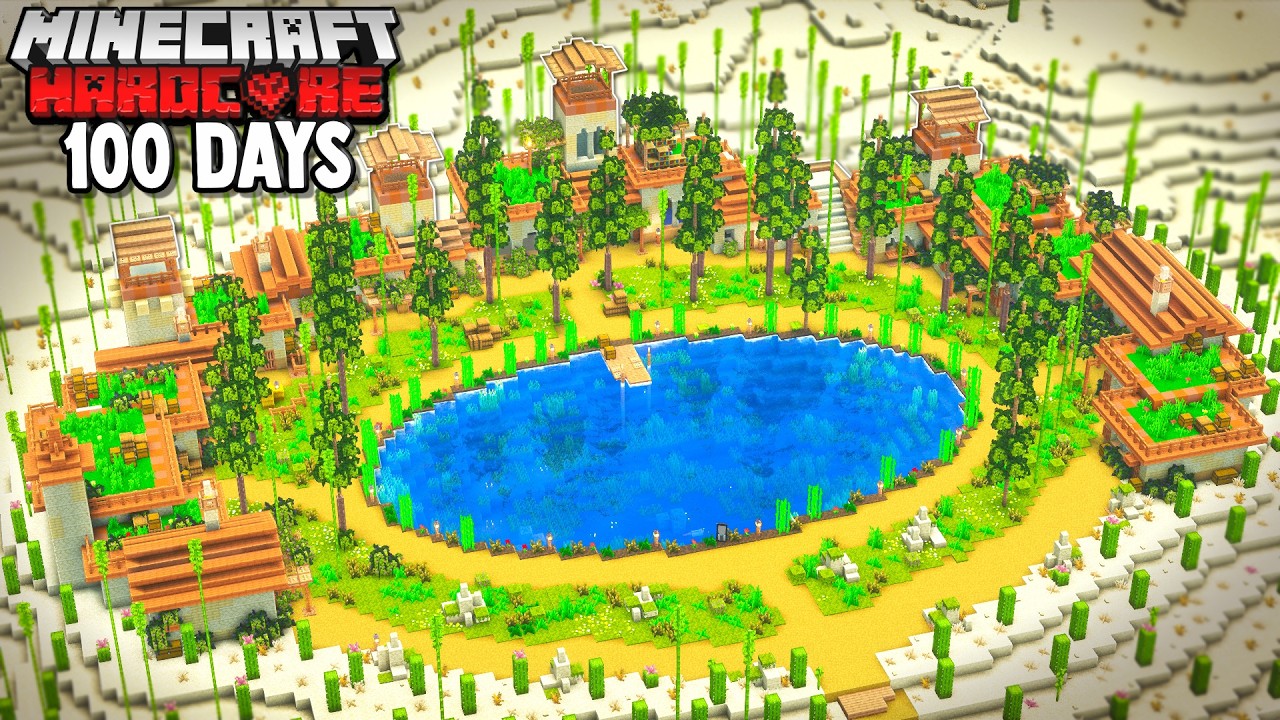 I Survived 100 Days Building A DESERT BASE In Minecraft Hardcore! - YouTube