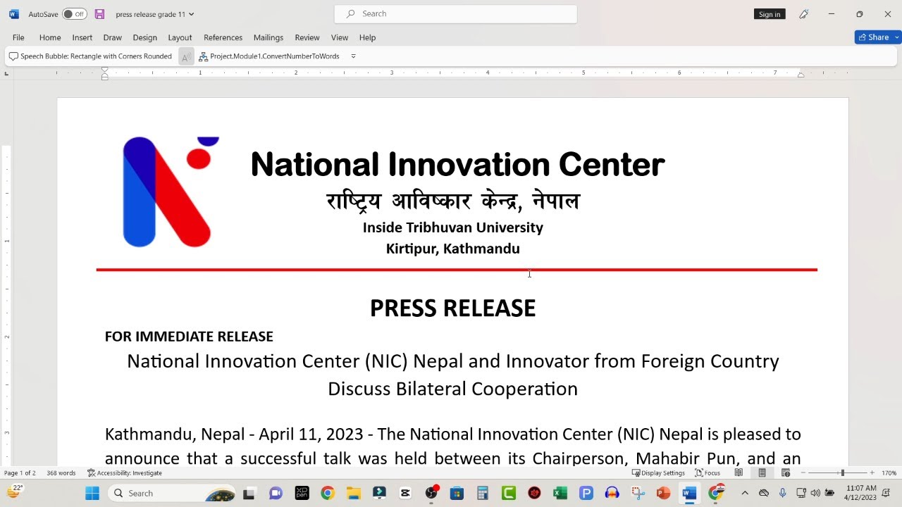 Press Release Writing for Grade 11, English || Unit 13 Language ...