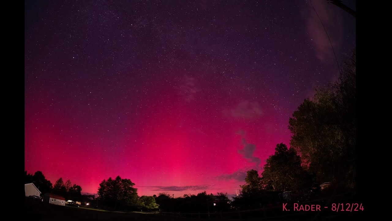Aurora Borealis in central WV on 8/12/24 - YouTube