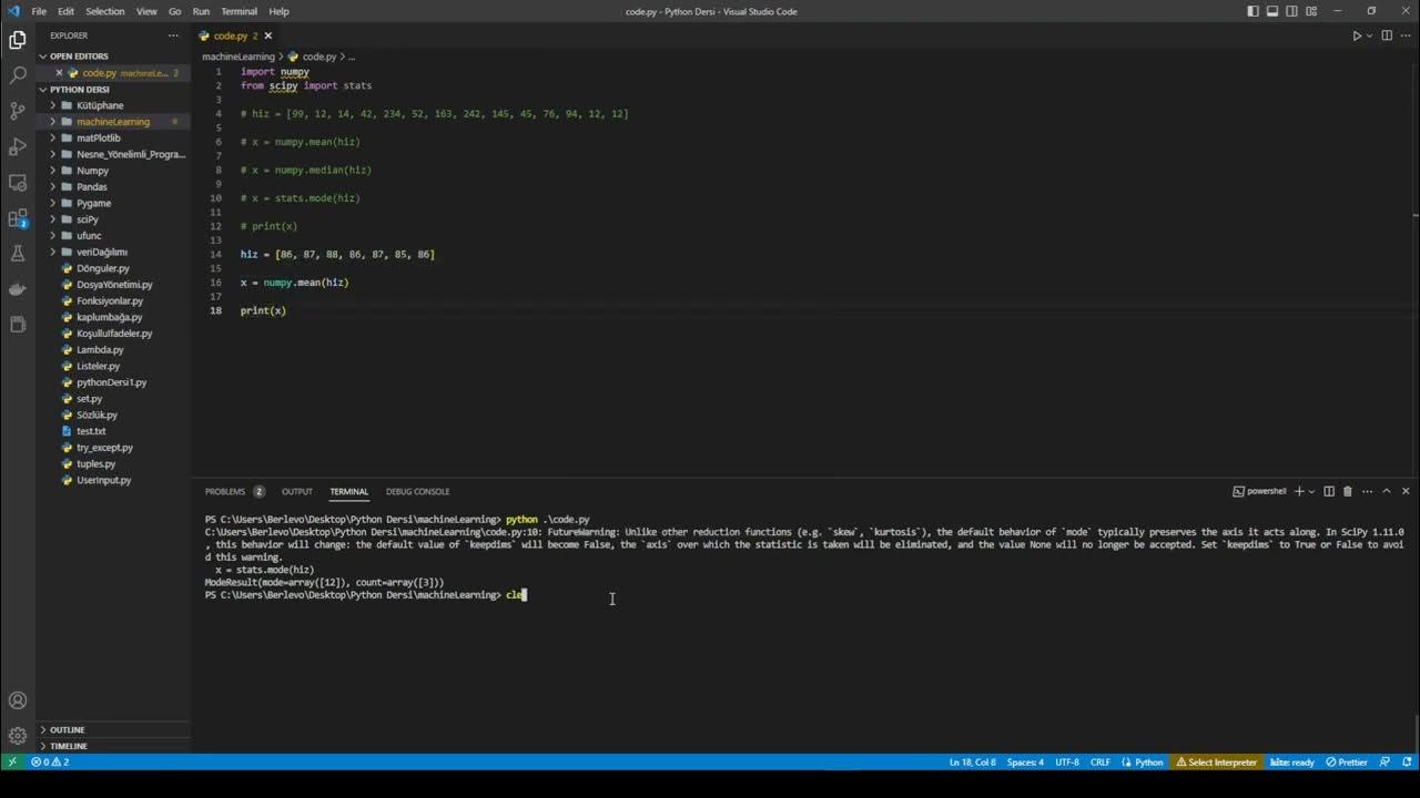 Python Dersleri - Makine Öğreneme Part1 - YouTube