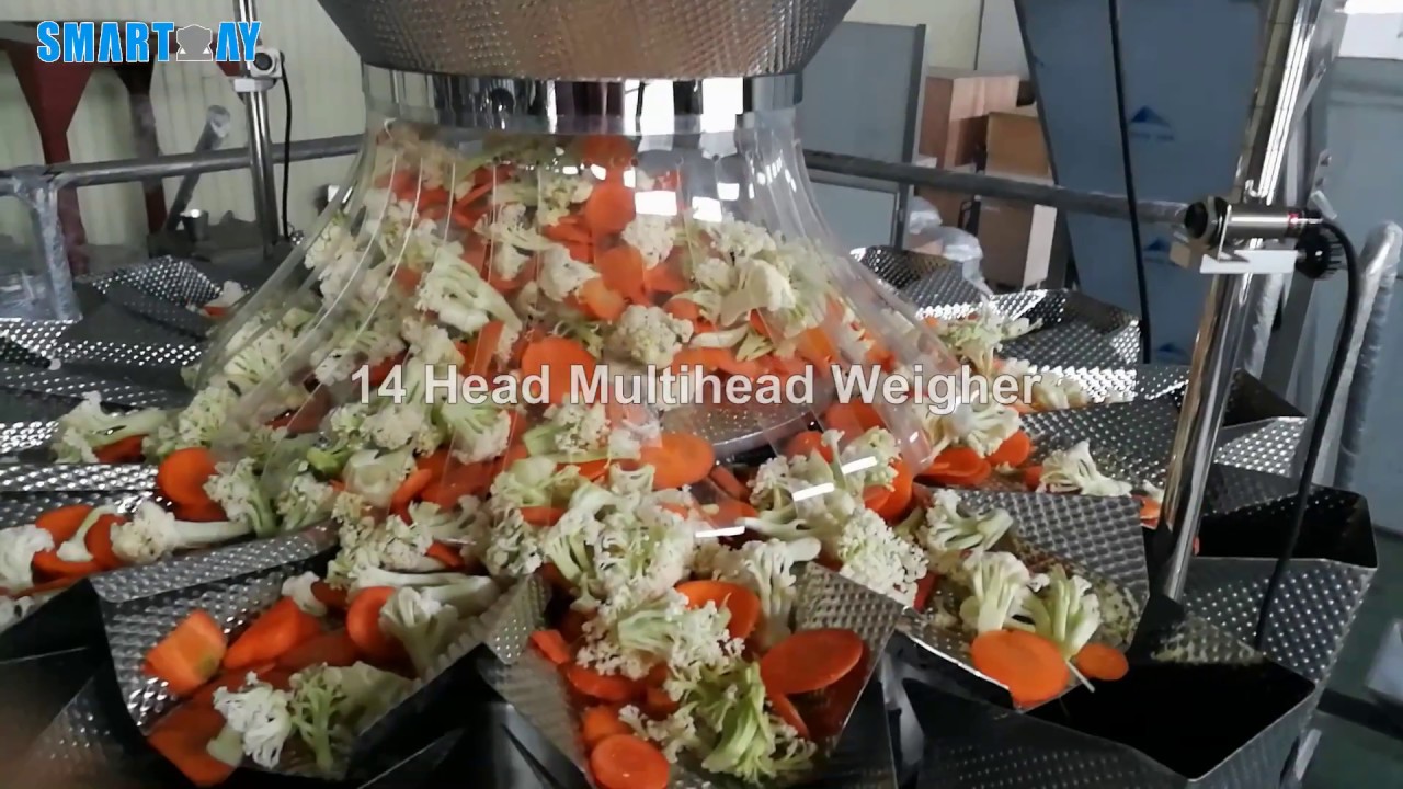 Vegetables Carrots Broccoli Packing Line 50 Bags/min - YouTube