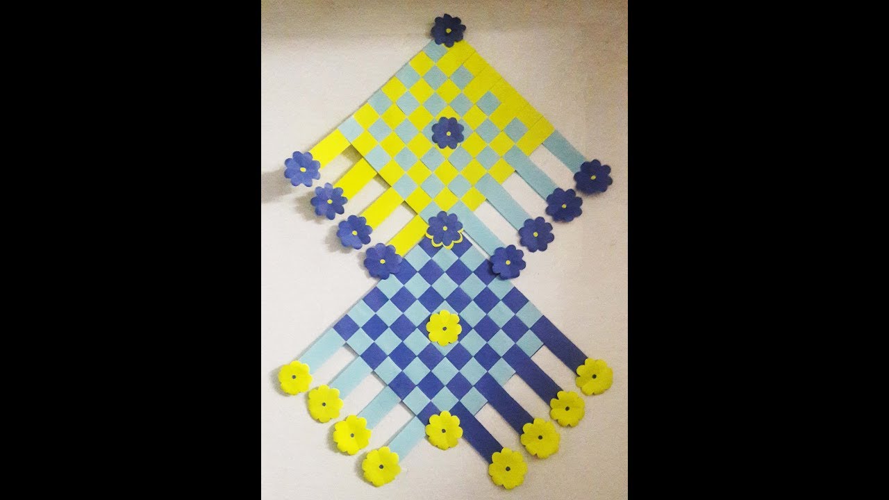 Paper Mat craft work | A4 sheet wall decoration | how to do paper mat ...