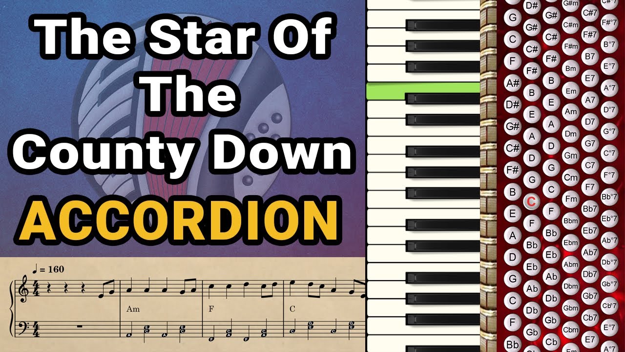 Accordion Tutorial - The Star Of The County Down - YouTube
