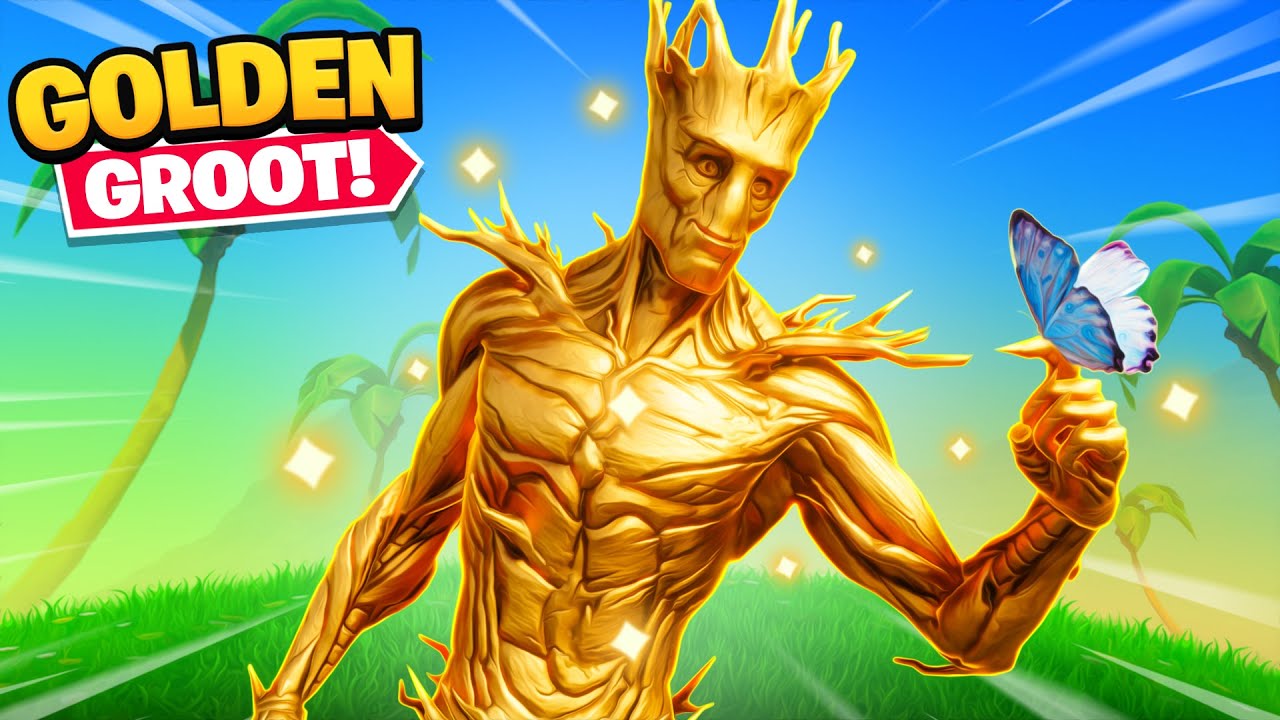 GOLD GROOT in Fortnite - YouTube
