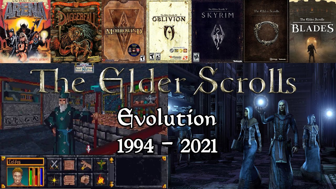Evolution of The Elder Scrolls (1994 - 2021) - Bethesda - Arena, Elder ...
