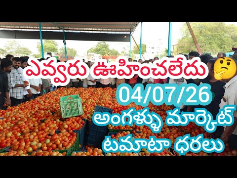 04/07/26 Angallu Tomato Market Price Today || Today Tomato Market Rate In Mulakalacheruvu #today